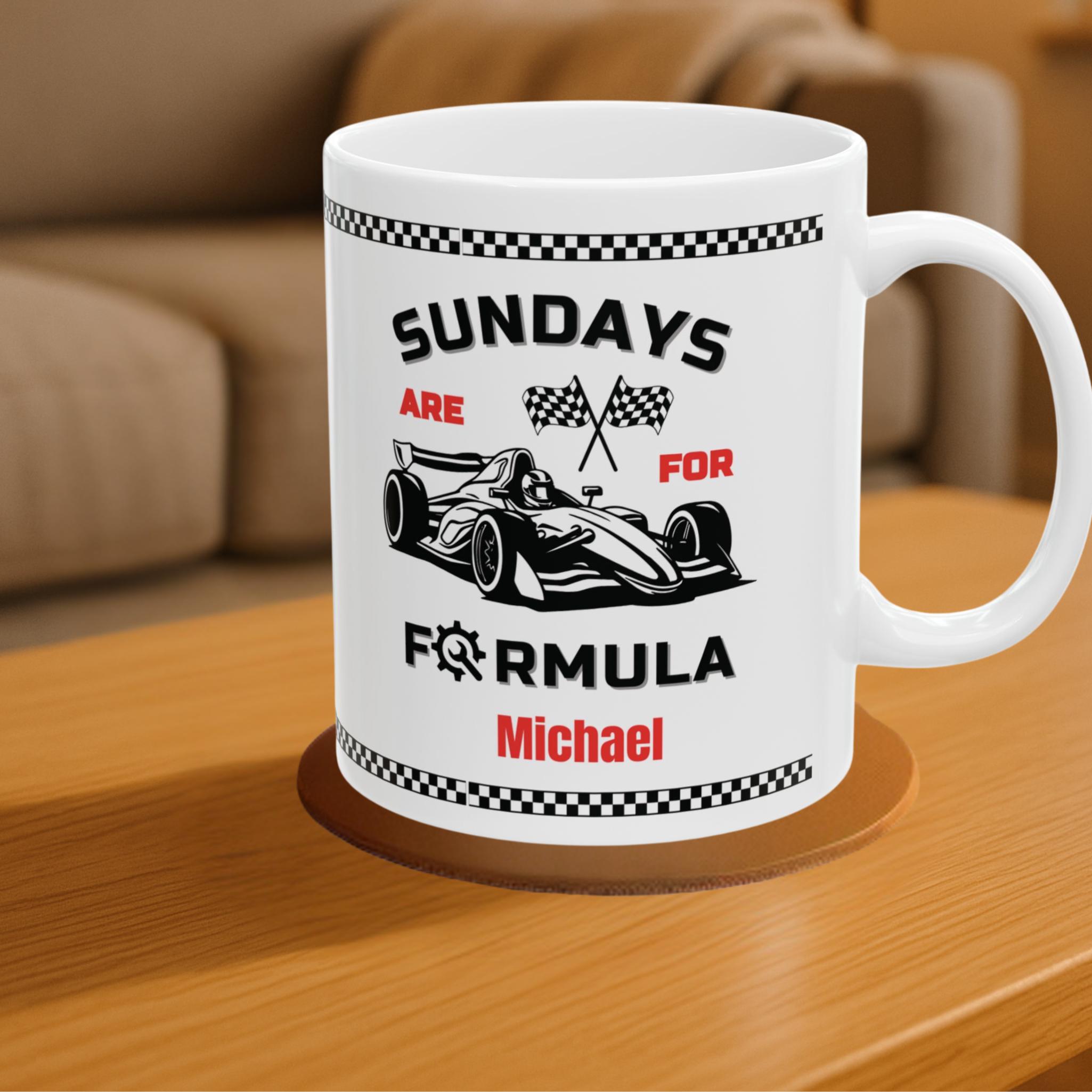 Formula 1 Ceramic Mug Custom Grand Prix Car Coffee Cup Racing Formula ...
