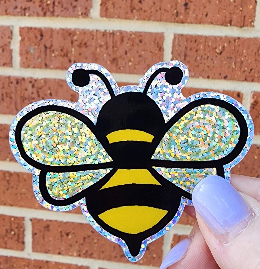 Bee Glitter Sticker Bee Sticker Bumblebee Sticker Glitter Sticker Bee ...