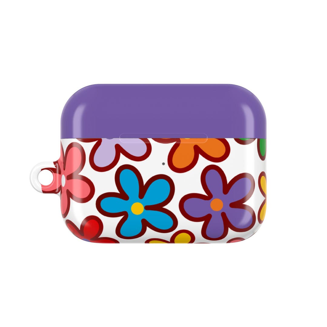 Floral AirPod Case Groovy Floral Vibe Vibrant Floral Design Cute Gift ...