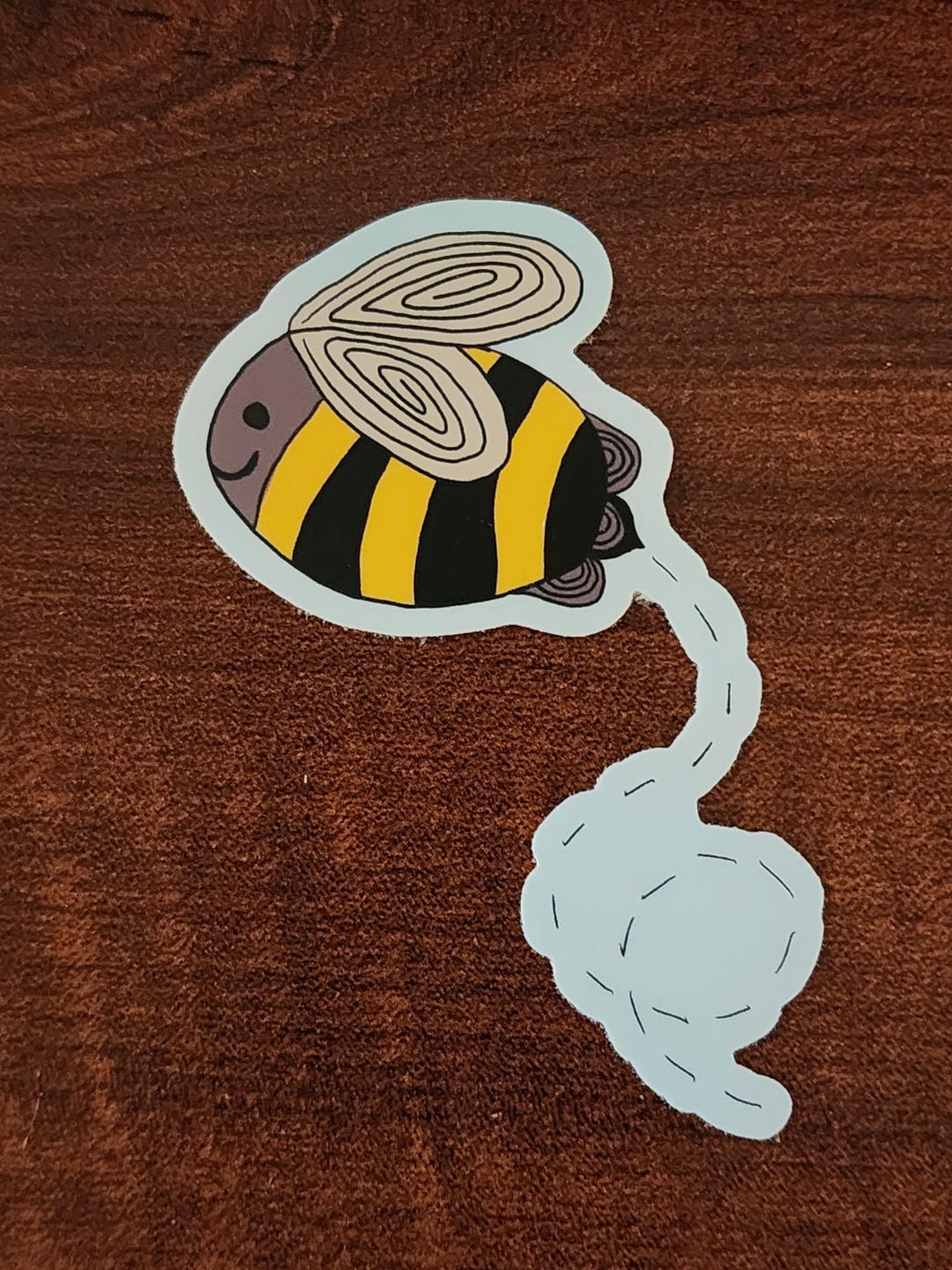 Bee Sticker Bumblebee Sticker Honey Bee Flying Bee Vinyl Sticker With ...
