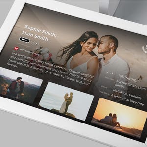 Personalized Netflix Movie Poster Template for Canva, Custom Couples ...