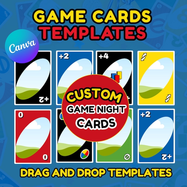 Blank Uno Cards Template - Etsy