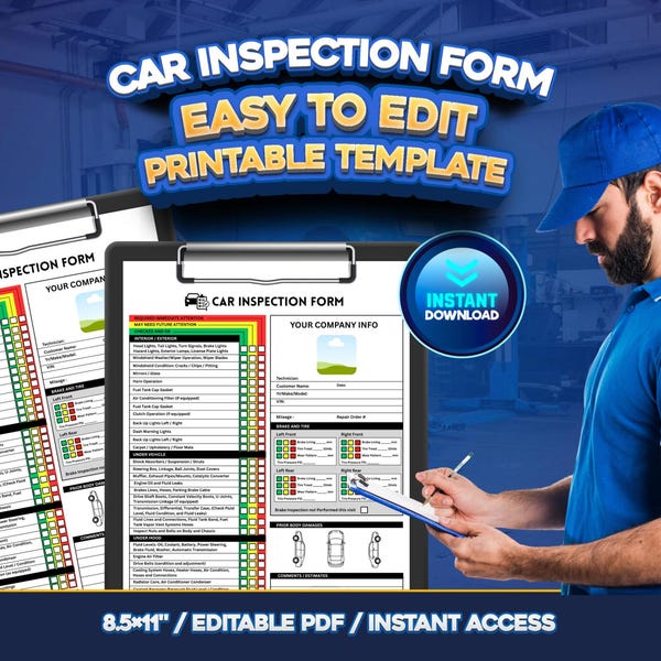 Used Car Inspection Checklist - Etsy