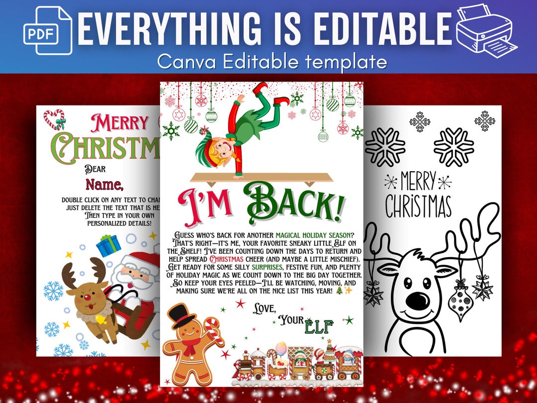 Editable Elf Arrival Letter: North Pole Welcome (digital Download) - Etsy