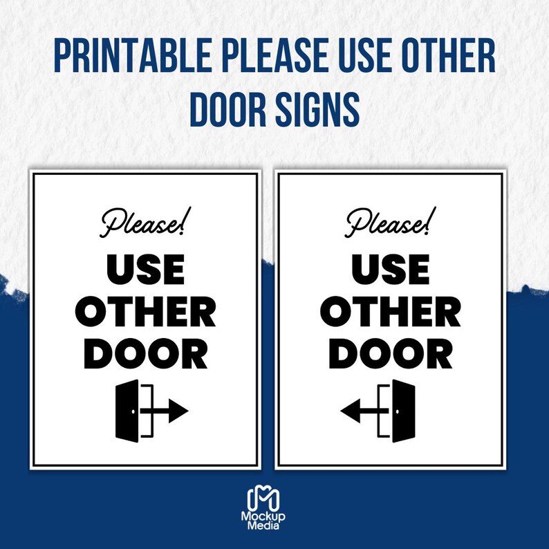 Printable Please Use Other Door Sign: Arrow Options (PDF Download) - Etsy