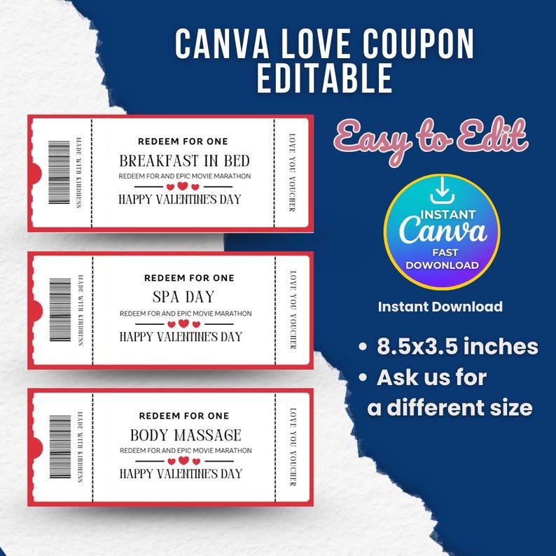 Editable Canva Love Coupon Book – Printable Love Vouchers for Her ...