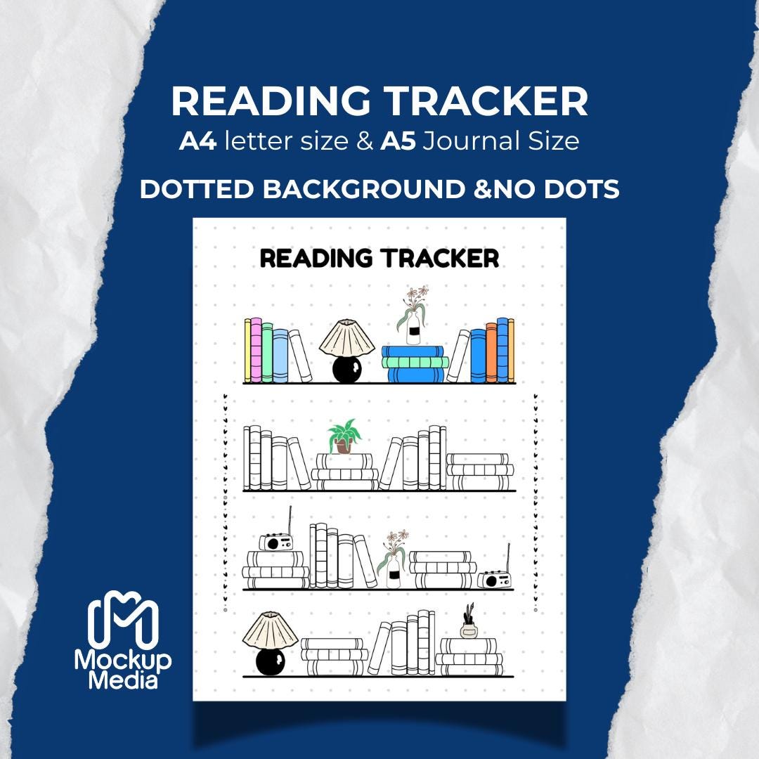 Bookshelf Reading Tracker Printable, Books Read Journal, Book Reading ...