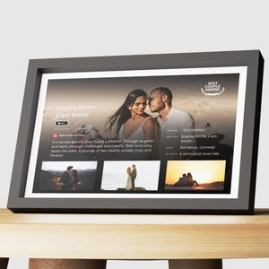 Personalized Netflix Movie Poster Template for Canva, Custom Couples ...