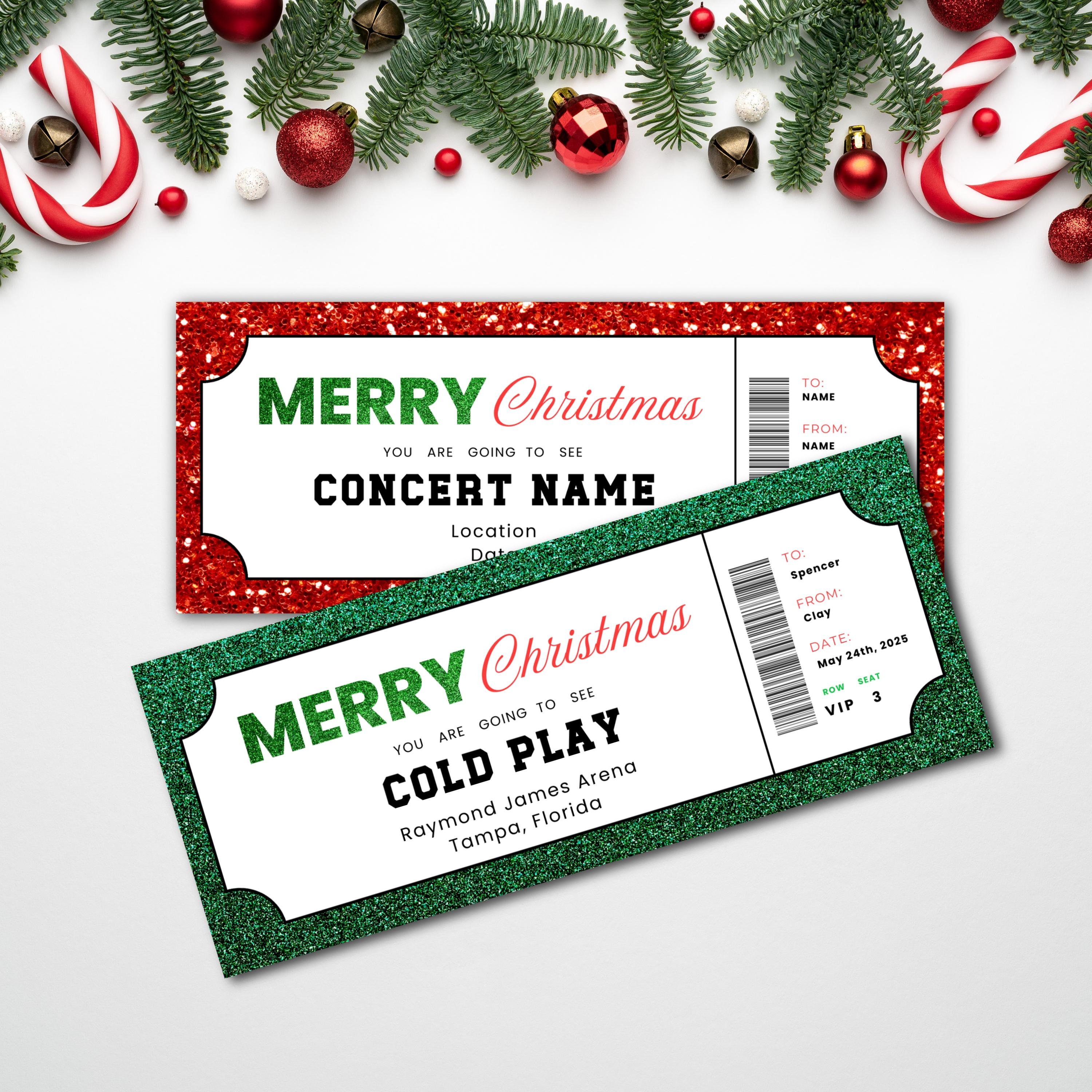 Christmas Concert Fake Ticket | Surprise Gift Voucher | Surprise ...