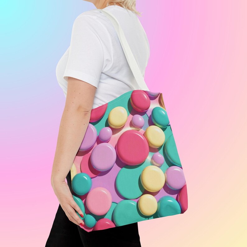 Vibrant Bubble Print Tote Bag: Colorful Abstract Art - Etsy