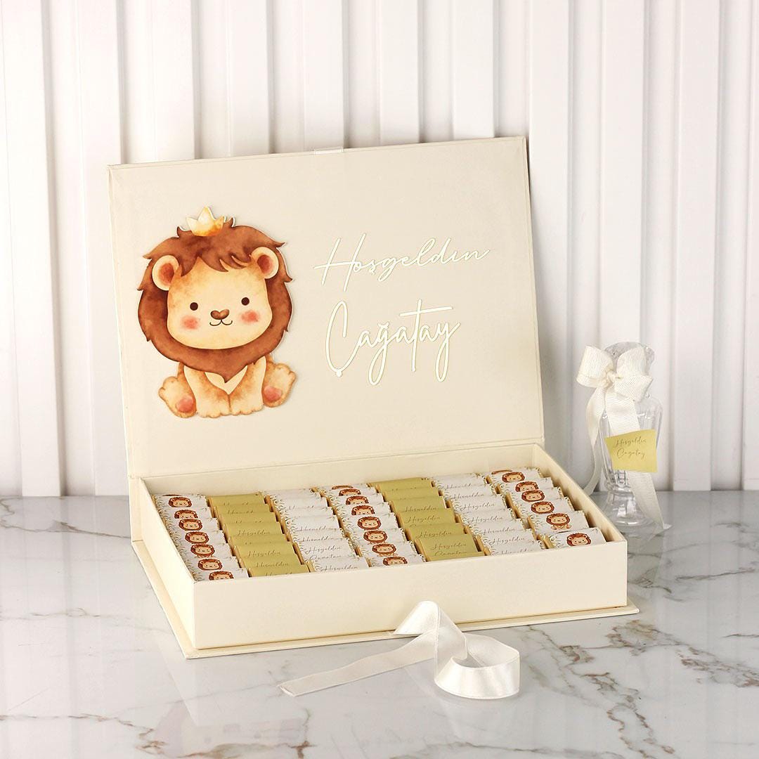 Baby Shower Chocolate Favors Box, Personalized New Born Gifts - Etsy