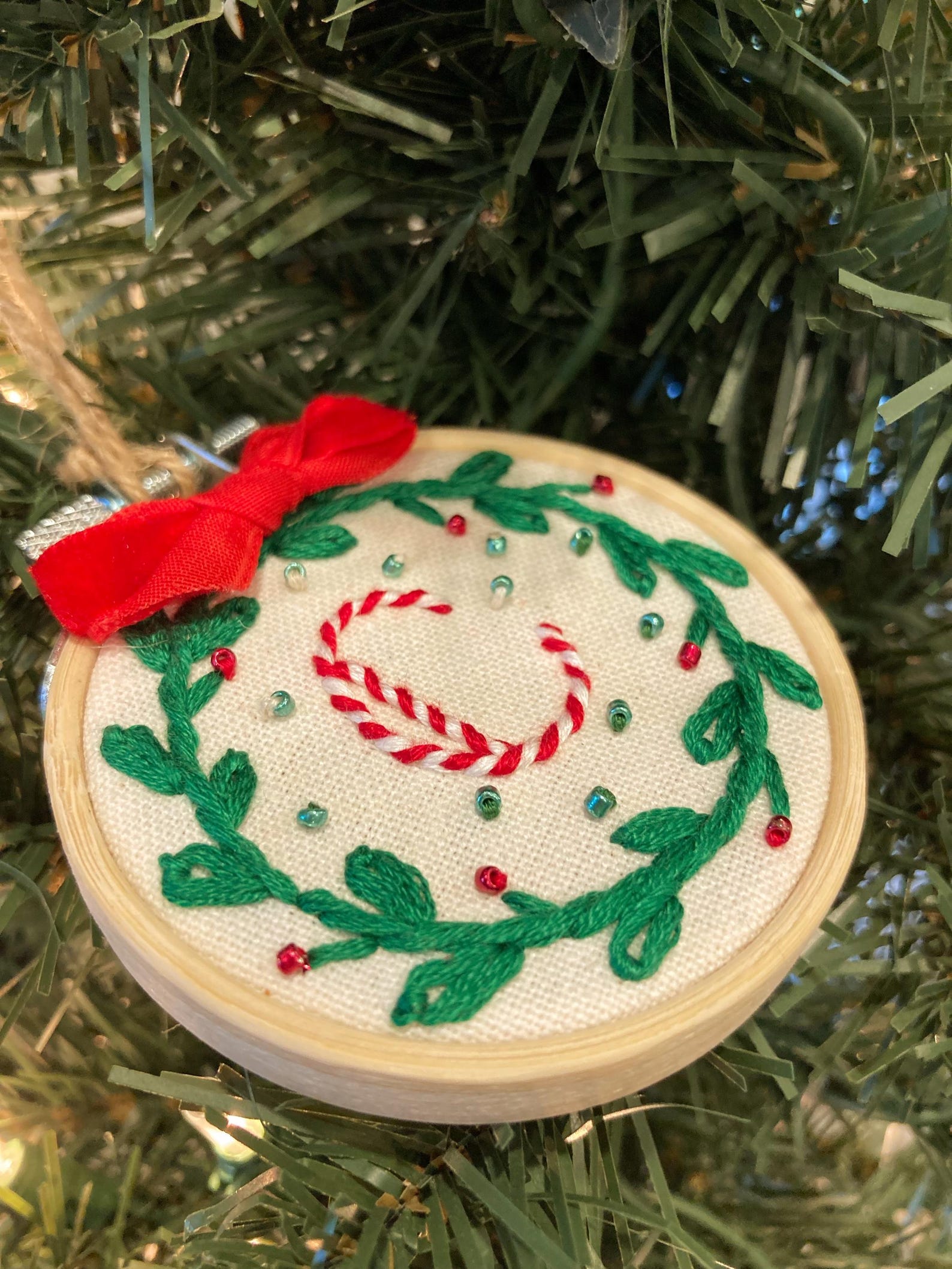 Custom Initial Embroidered Ornament - Etsy