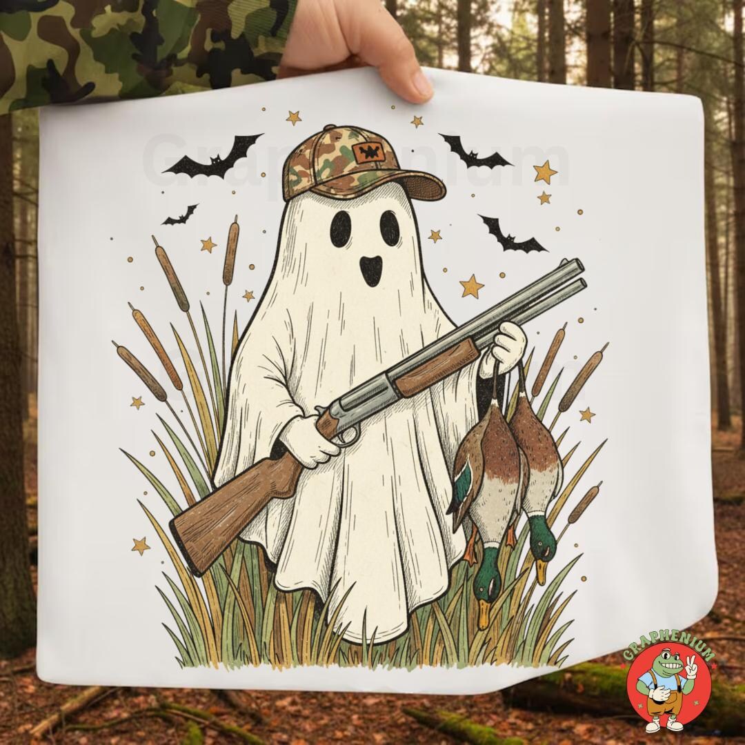 Duck Hunting Ghost PNG, Camouflage Hunting Ghost Sublimation, Spooky ...