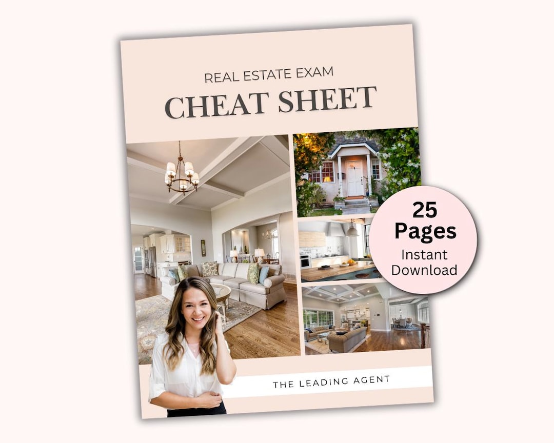 Real Estate Exam Cheat Sheet PDF Digital Download - Etsy Canada