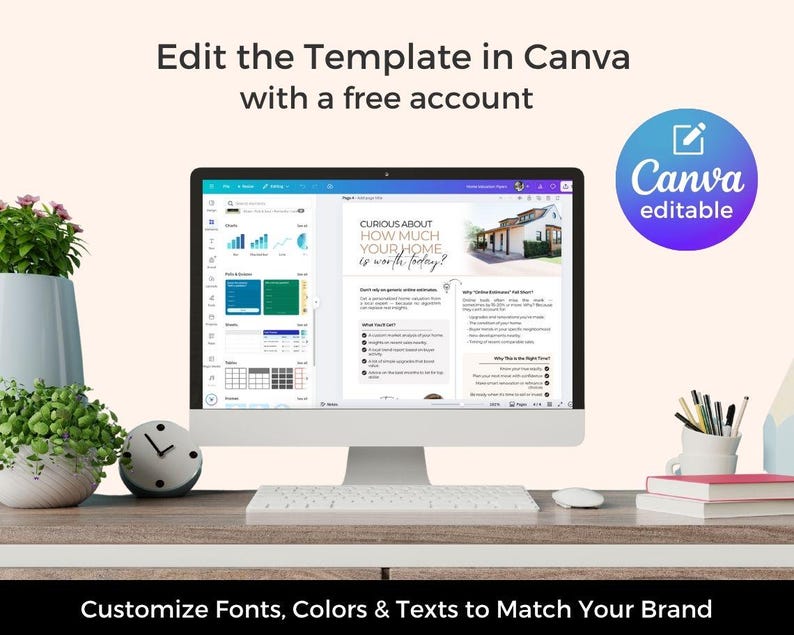 Real Estate Home Valuation Flyer Template: Agent Marketing (canva PDF ...