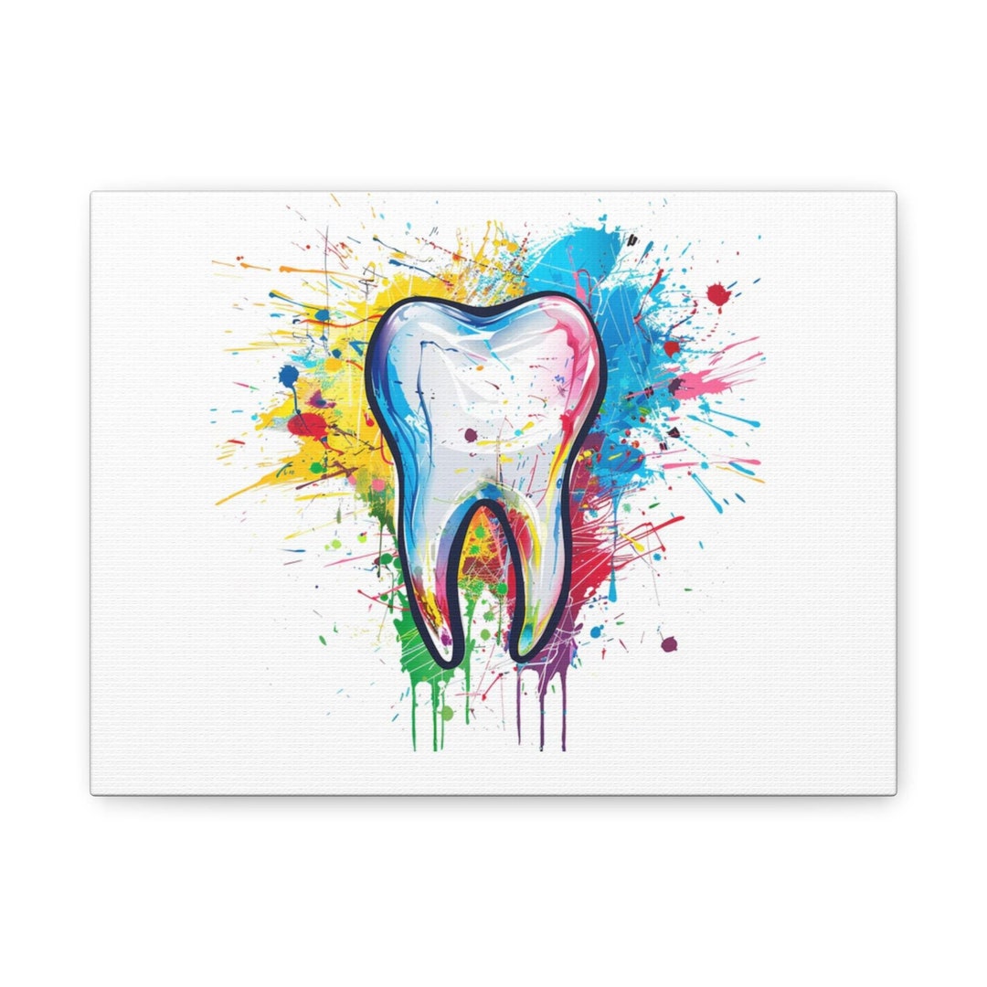 Canvas Art, Tooth Canvas Office Decor, Dentist Gift, Hygienist Gift ...