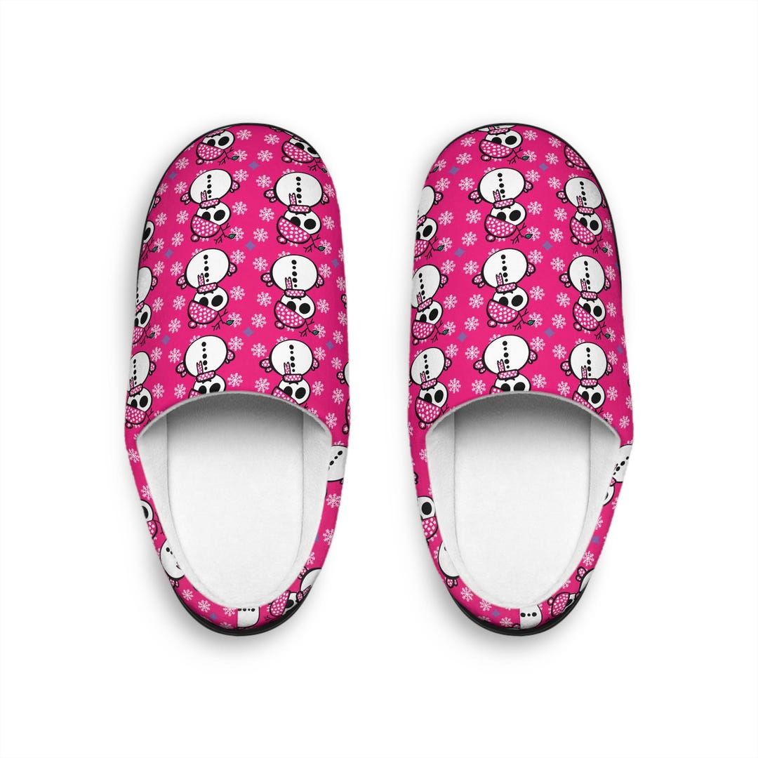 Women's Christmas Snowman Slippers, Festive Holiday Indoor Footwear ...