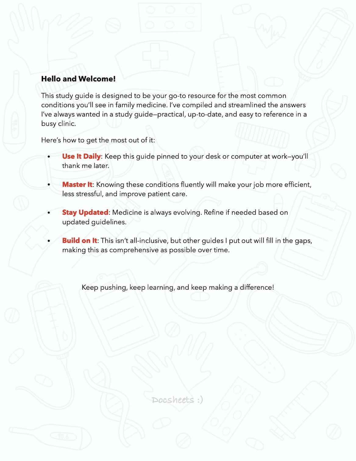 Family Medicine Cheat Sheet - Etsy