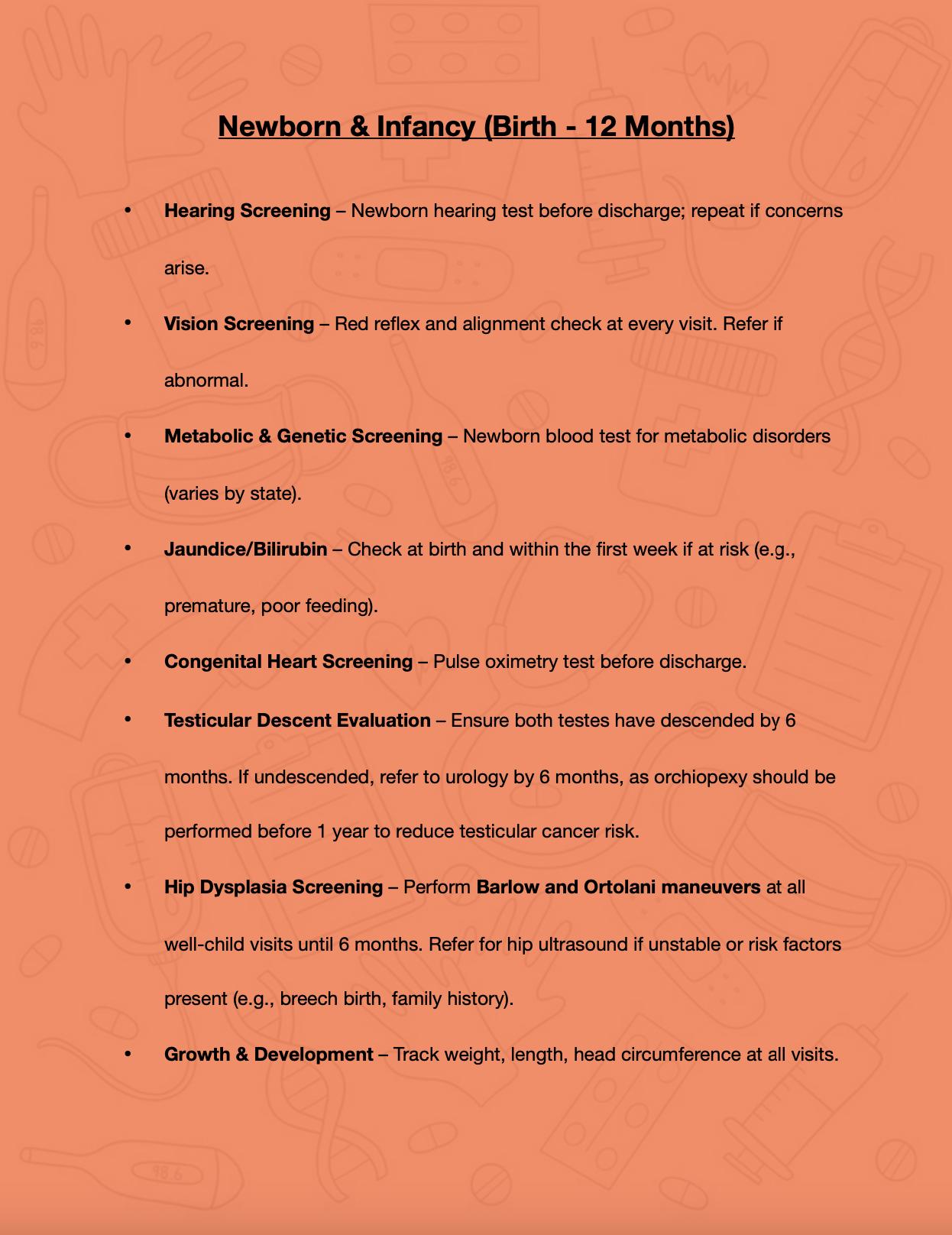 Family Medicine Screening Guide - Etsy