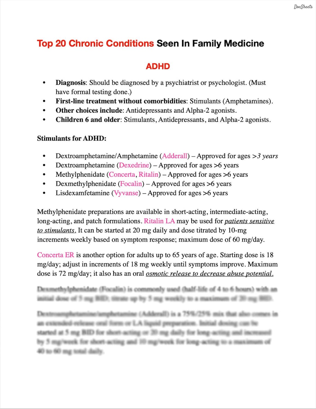 Chronic Conditions Cheat Sheet - Etsy