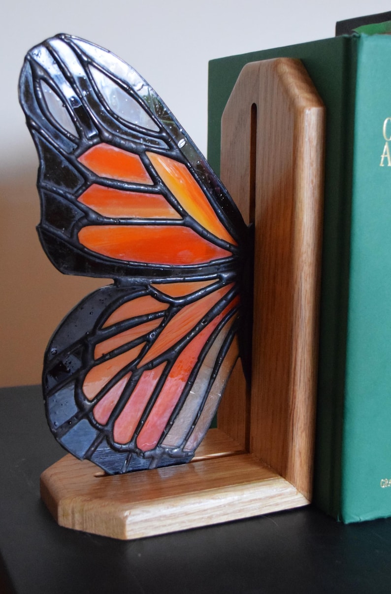 Handmade Stained Glass Monarch Butterfly Bookends - Etsy