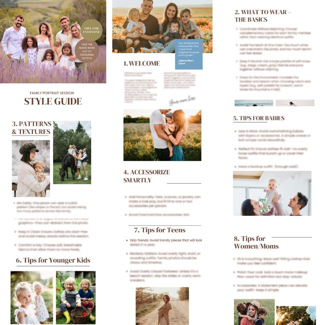 Photography Style Guide Template: Family Portrait Clothing (canva ...