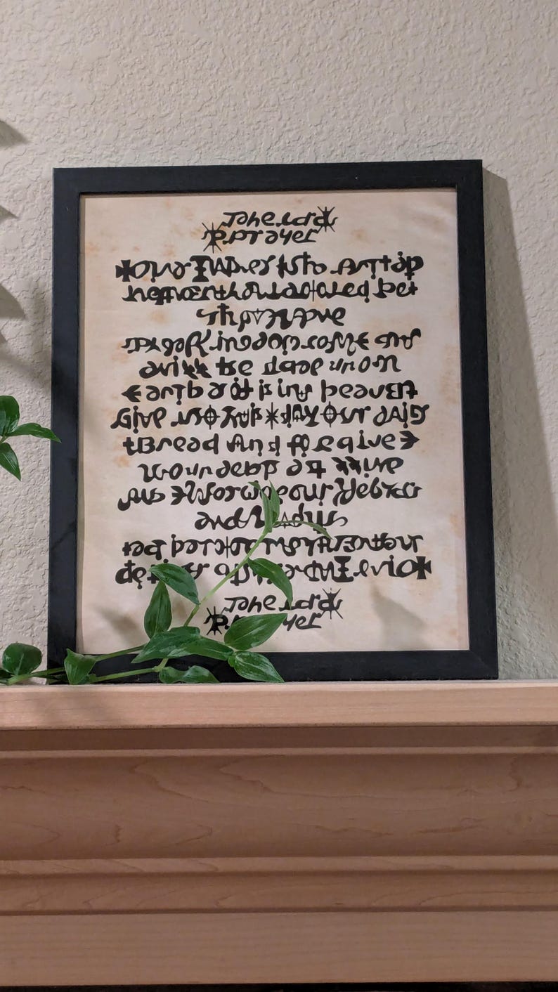 Lord's Prayer Poster Home Decor Wall Art Christian Wall Art Minimalist ...