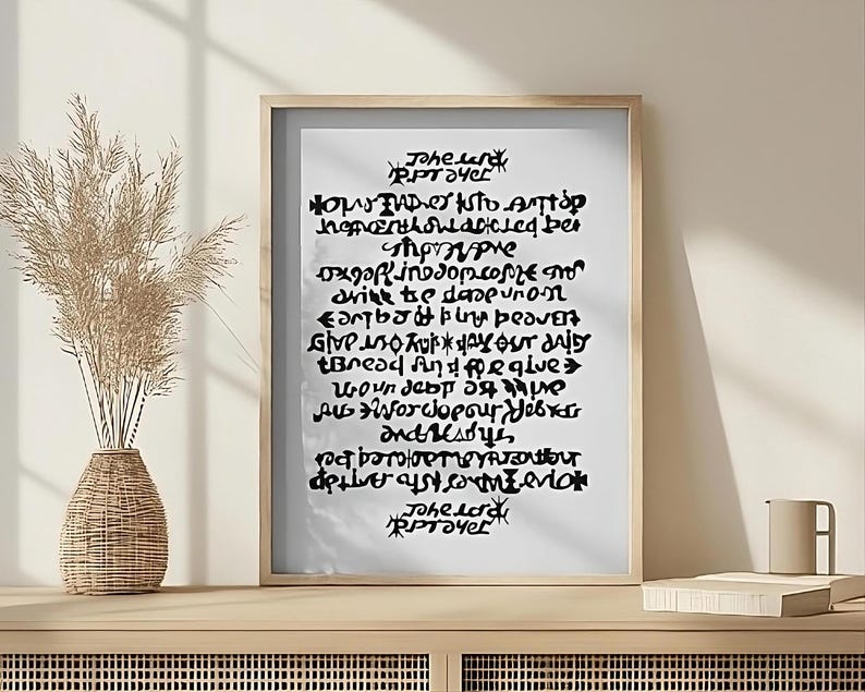 Lord's Prayer Poster | Home Decor | Wall Art | Christian Wall Art ...