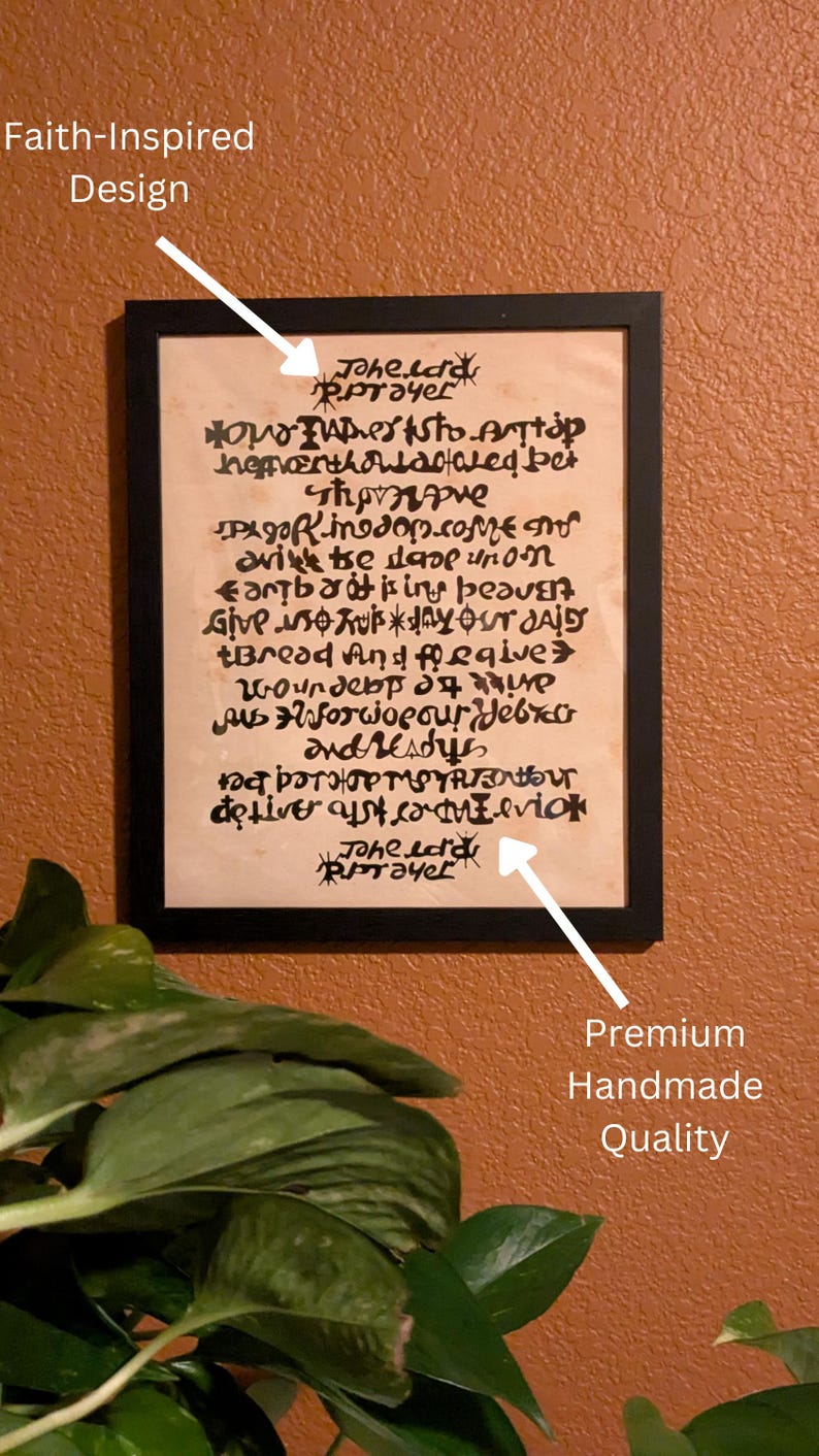 Lord's Prayer Poster Home Decor Wall Art Christian Wall Art Minimalist ...