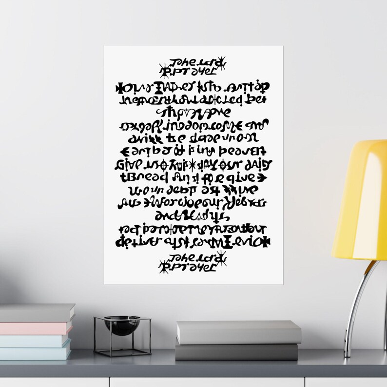 Lord's Prayer Poster | Home Decor | Wall Art | Christian Wall Art ...