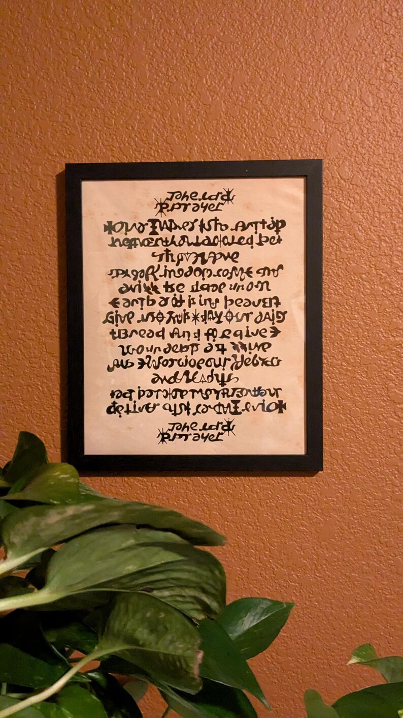 Lord's Prayer Poster Home Decor Wall Art Christian Wall Art Minimalist ...