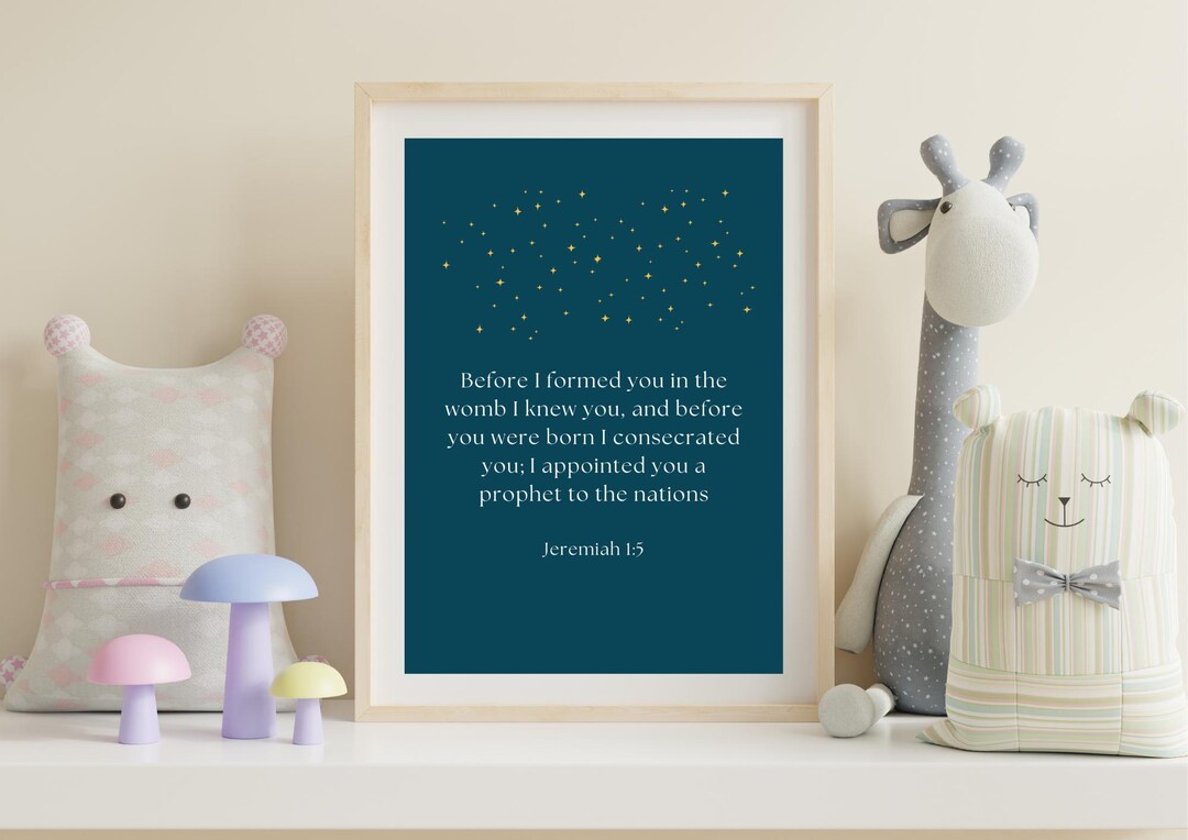Jeremiah Bible Verse Wall Art, Christian Prophet, Christian Wall Art ...