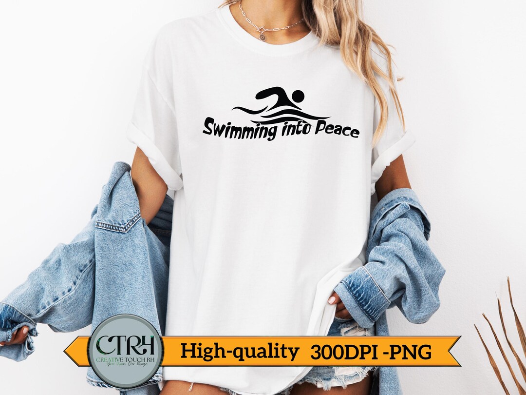 Swimming Into Peace Swimming Design PNG - Calm, Tranquil Swimmer ...