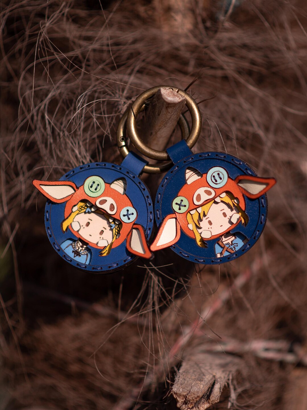 Zelda Leather Keychain: Bokoblin Mask, Tears of the Kingdom - Etsy