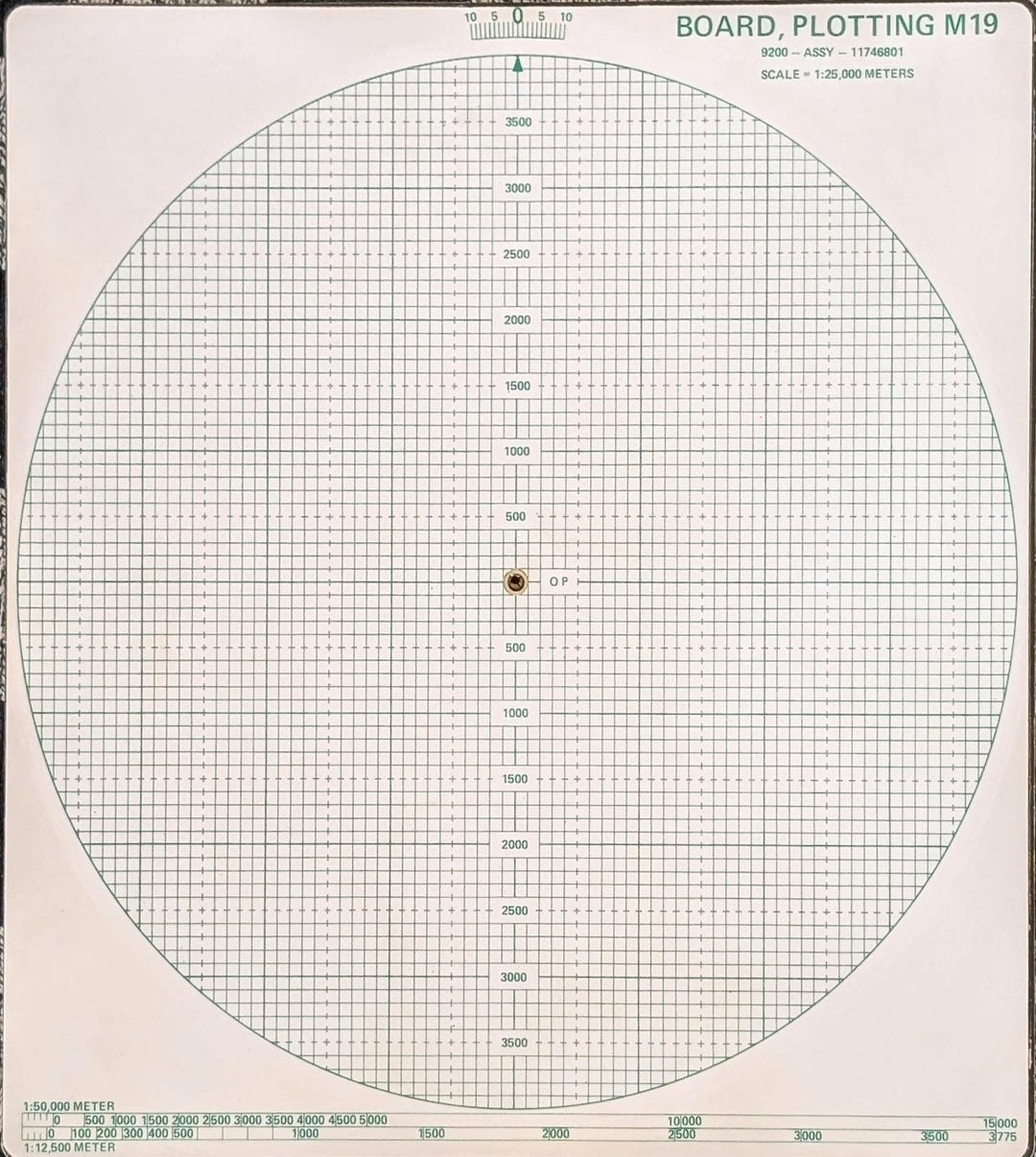 Vintage M19 Plotting Board, Fire Control System, Graph Board - Etsy