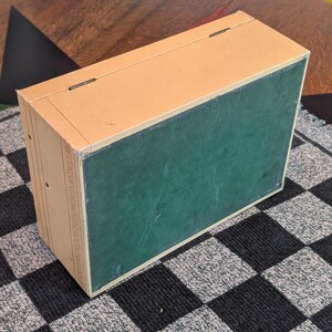 Vintage 1950s Jewelry Box W/ Multiple Drawers MCM White / Cream Blue ...