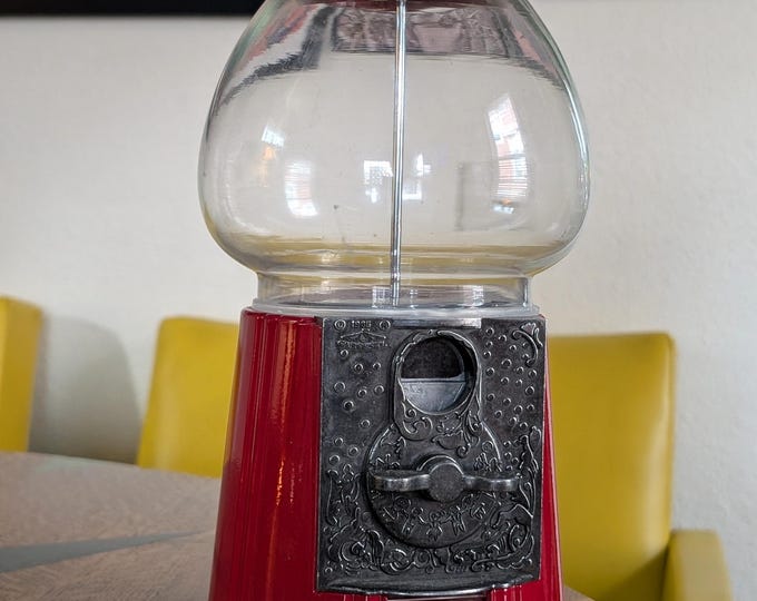 Vintage Red 1985 Carousel Large Gumball Machine - Etsy