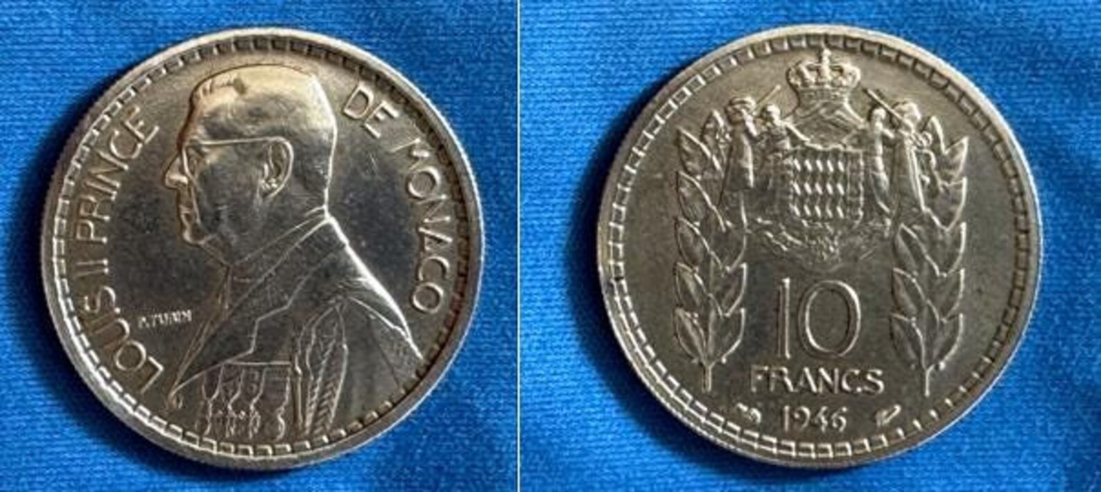 Historic Currency of Monaco 1946 - Etsy