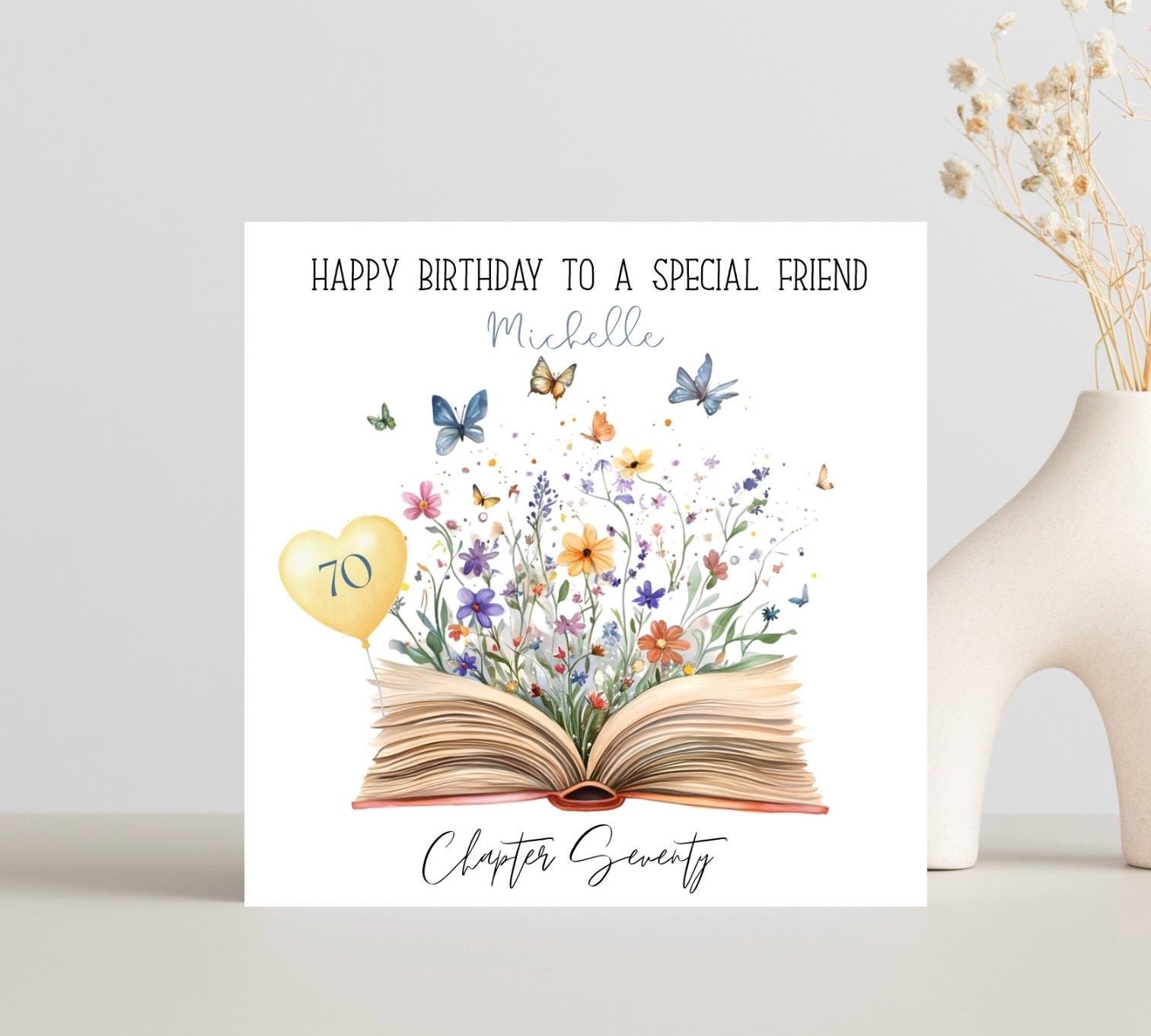 Personalised 70th Birthday Card- Chapter 70 Book Card - Any Relation ...