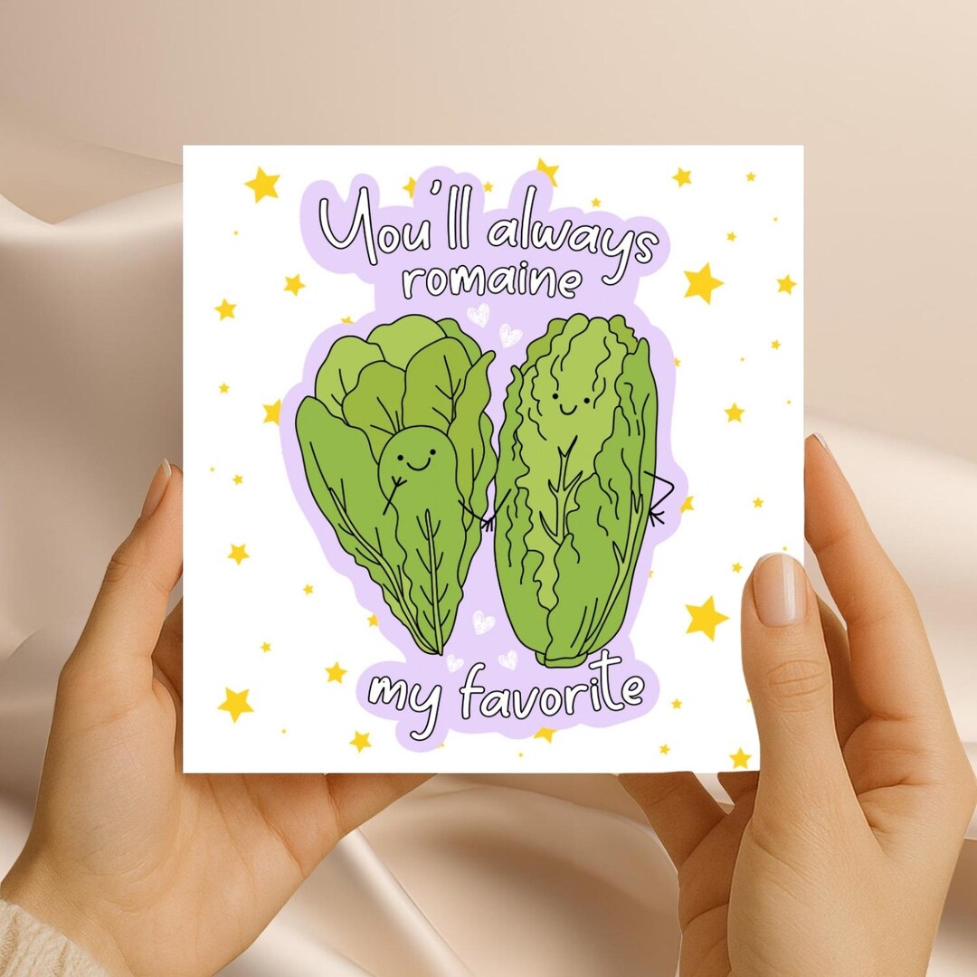 You’ll Always Romaine My Favourite Card - Funny Lettuce Pun Anniversary ...