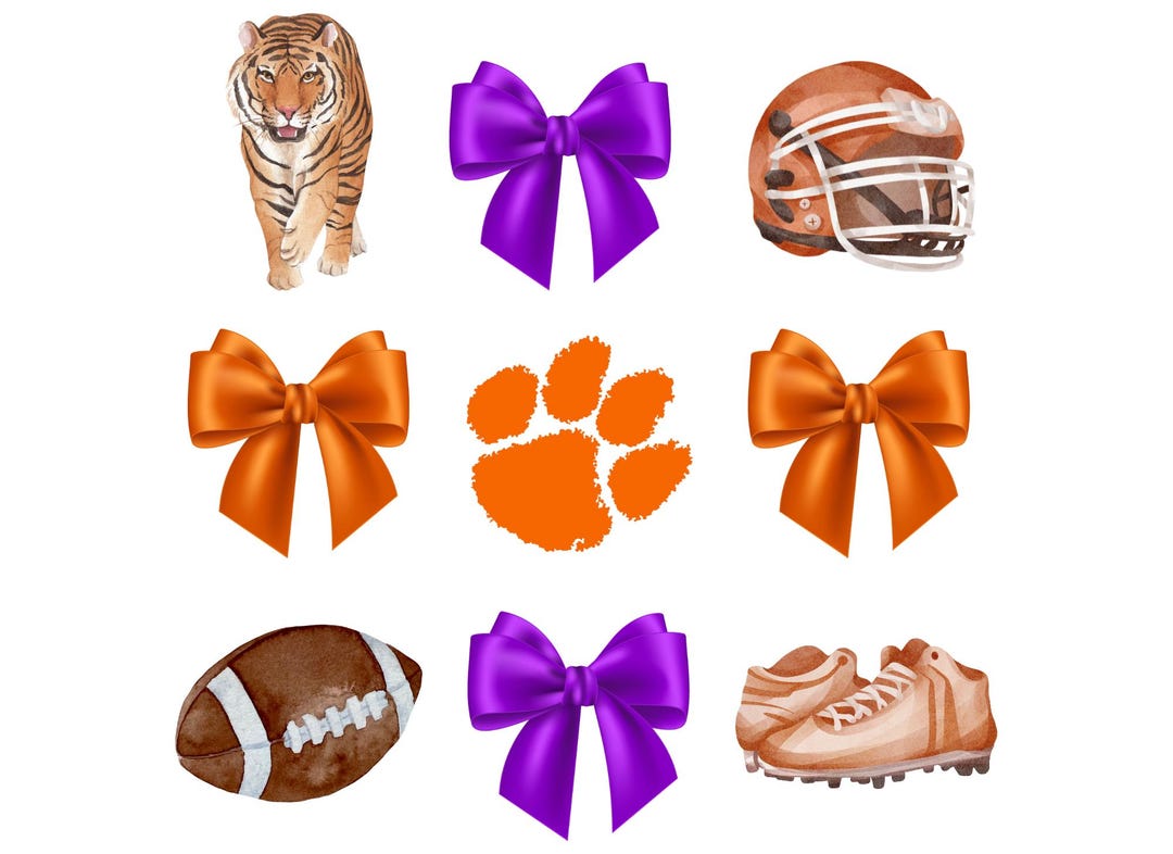 Clemson Tigers PNG, Clemson Football Sublimation Design, College ...