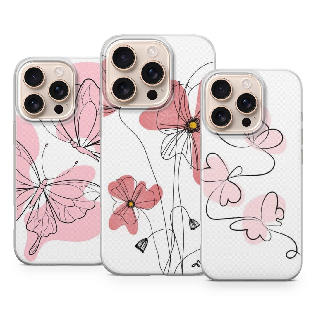 Line Art Phone Case for iPhone 17 Pro Max, 16e, 15, 14, 13 & Samsung ...