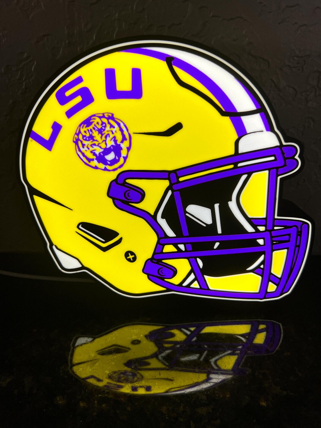 LSU Football Helmet LED Light for Mancave, Desk, Wall Mounted or Bar - Etsy