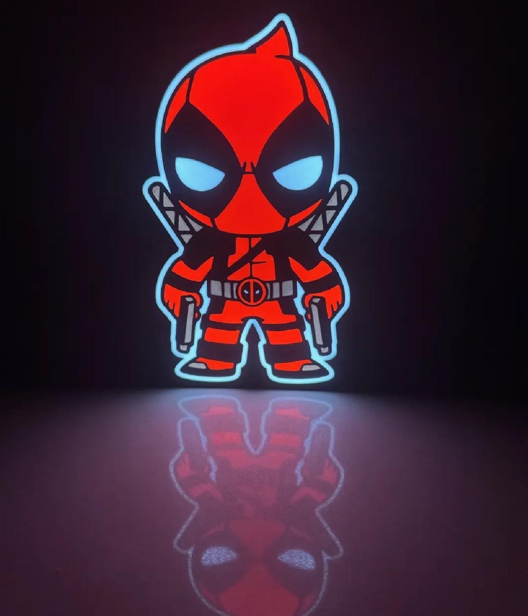 Deadpool LED Light for Mancave, Desk, Wall Mounted or Bar - Etsy