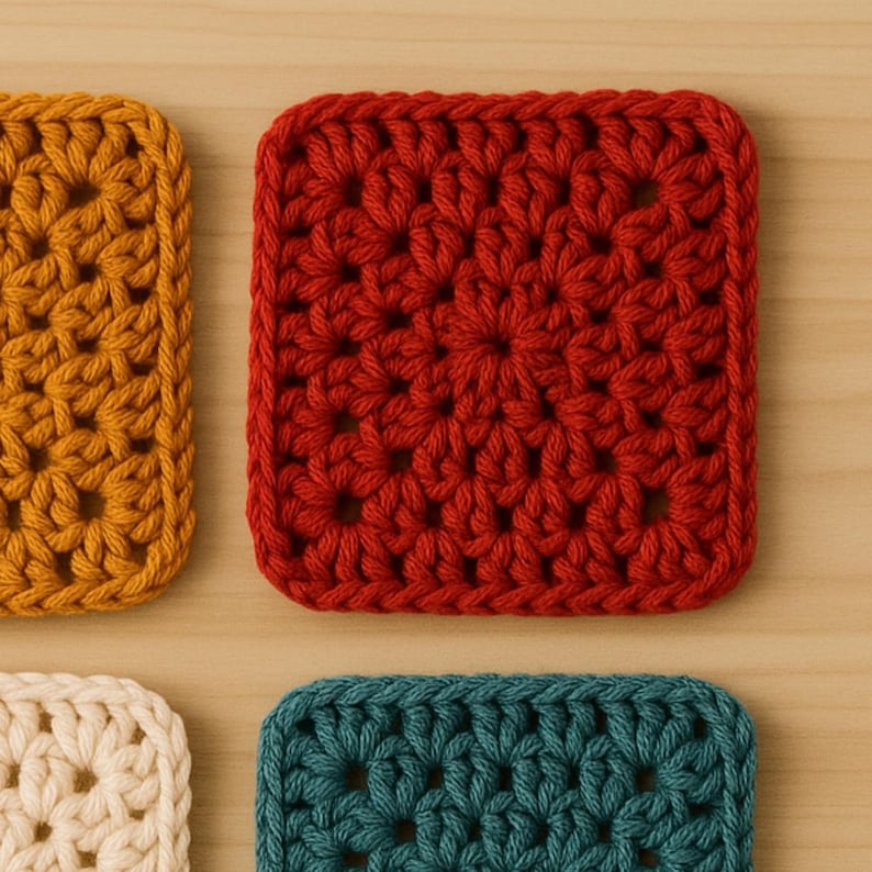 Easy Solid Granny Square Crochet Pattern (digital Download) - Etsy