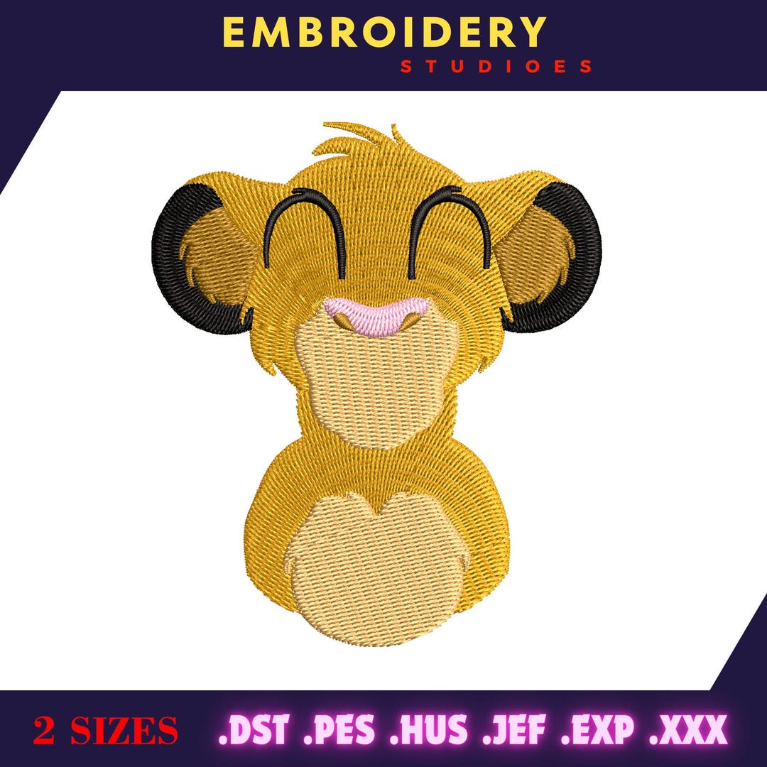 Simba Embroidery Design, Lion King Embroidery Machine Embroidery Design ...