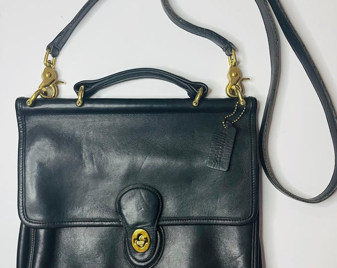 Vintage Coach Willis 9927 Briefcase Black Leather Made in Hungary, Pre ...