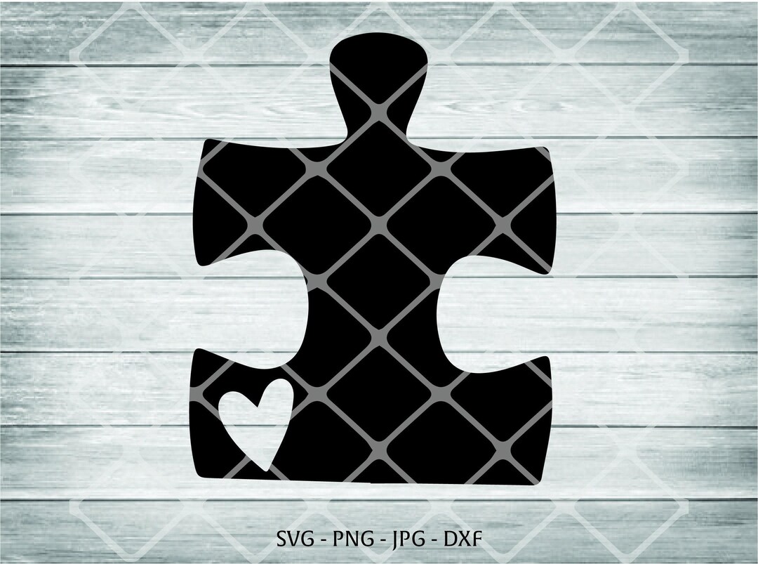 Autism Heart Puzzle Piece Svg / Cut Files / Commercial Use / Cricut ...