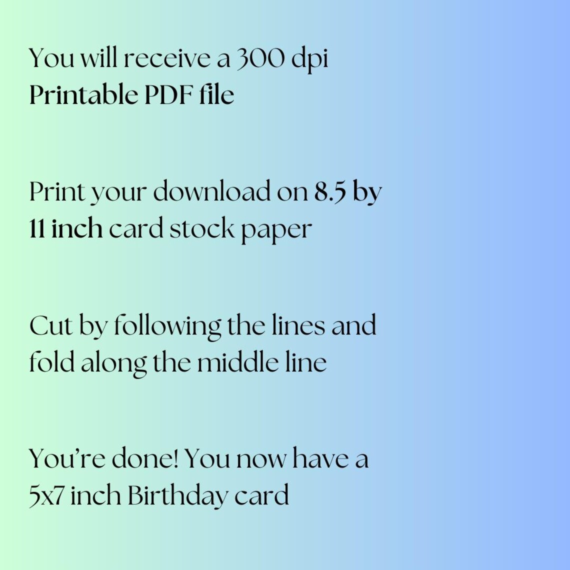 Cupcake Birthday Card - DIGITAL Download - Printable Birthday Card ...