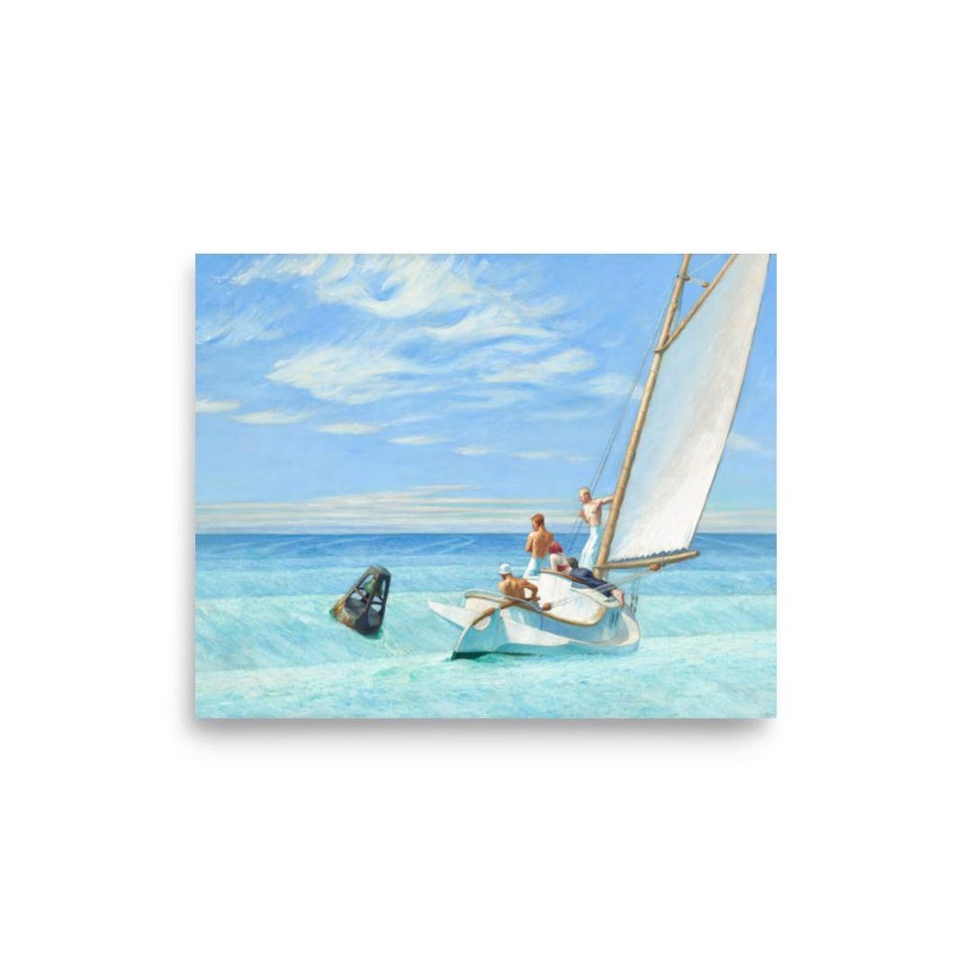Ground Swell Print – Edward Hopper Nautical Art Poster, Maritime Decor ...